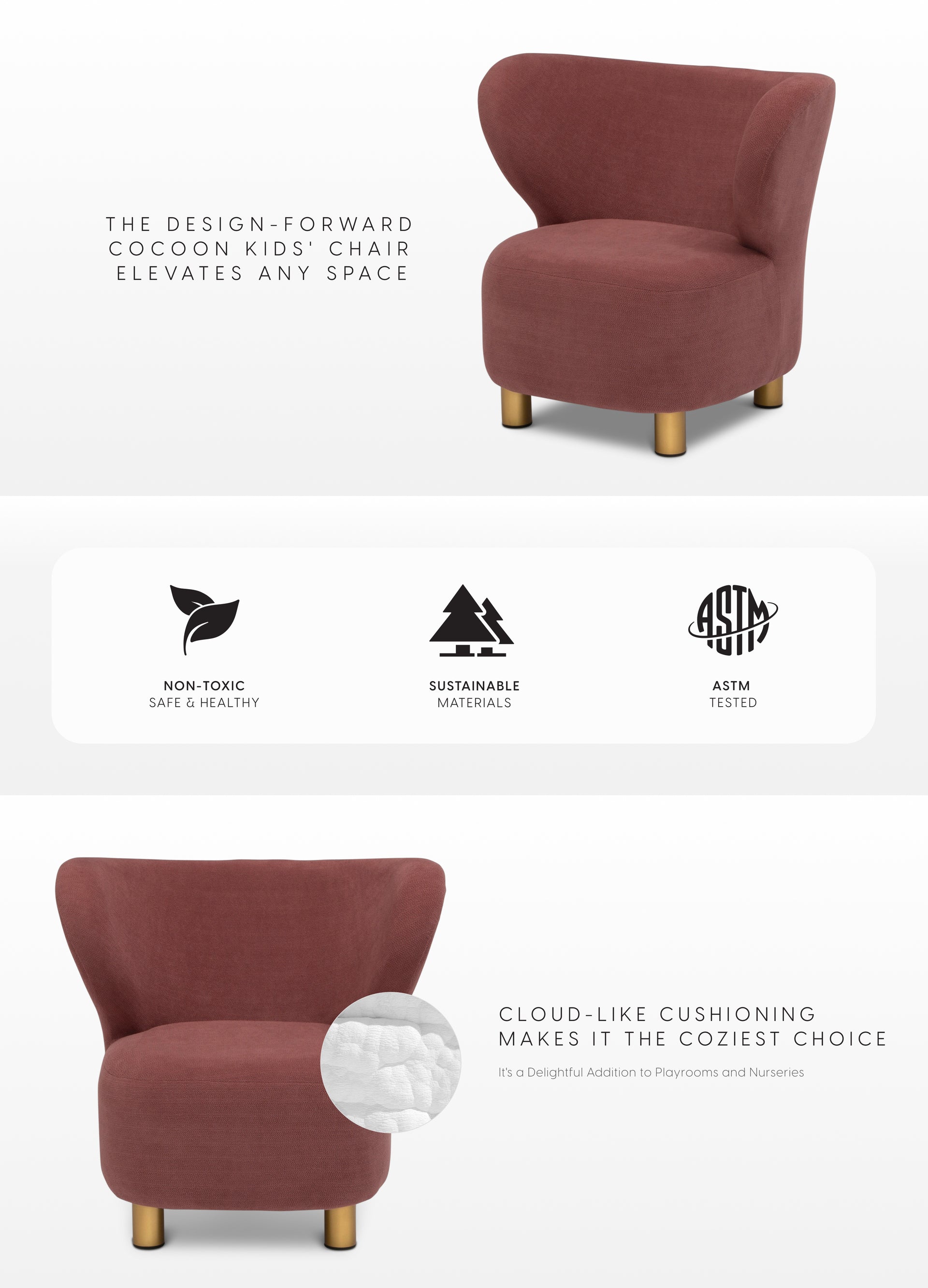 Cocoon Kids’ Upholstered Chair | Products | Bellini
