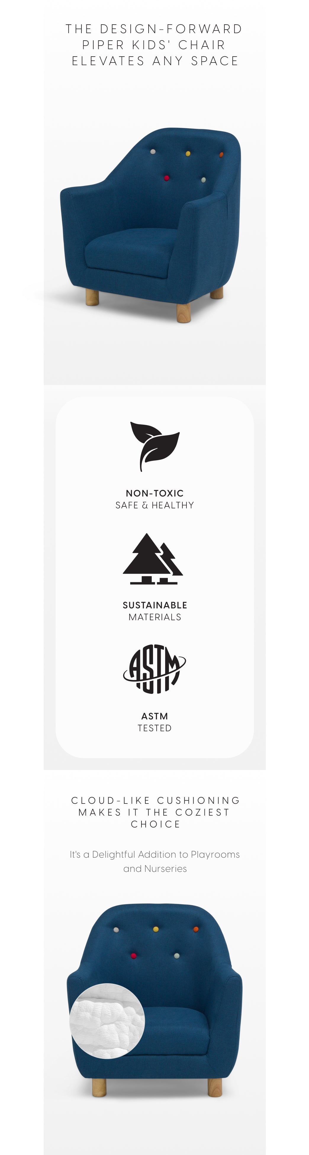 Piper Kids’ Upholstered Chair | Products | Bellini